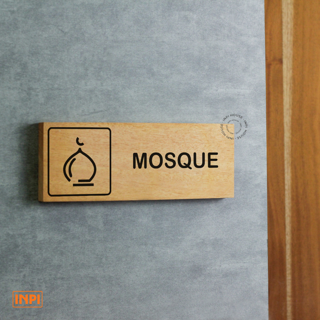 Mosque sign system - worship room sign - wall sign - musque | Shopee ...