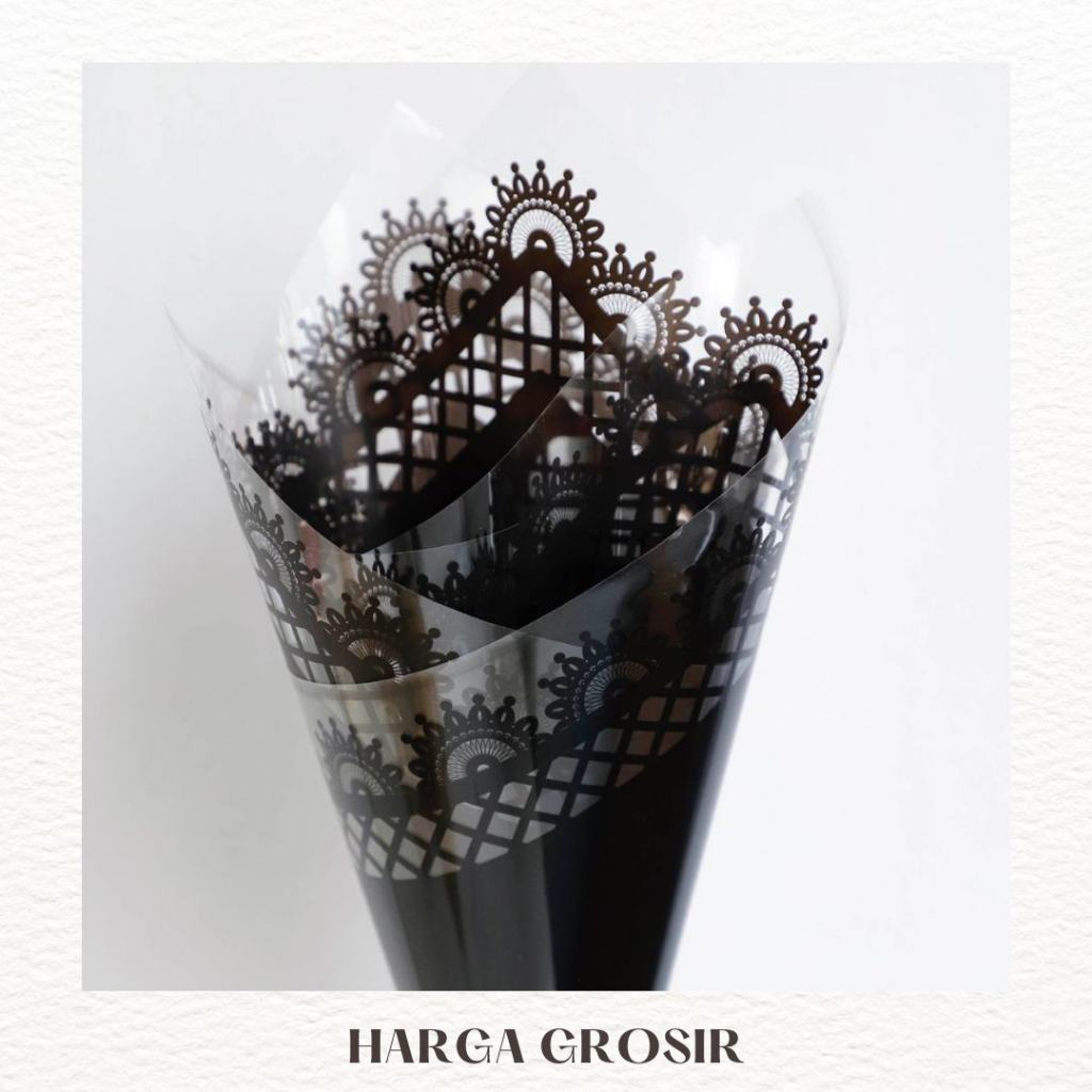 Plastic BOUQUET PLASTIC LACE WRAPPING PAPER FLOWER BOUQUET CELLOPHANE ...
