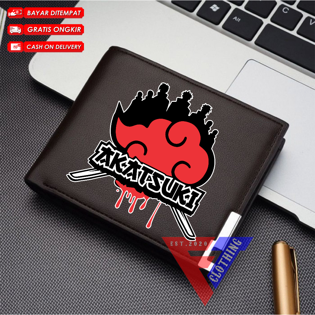 Naruto Akatsuki Leather Wallet Akatsuki NAruto Uzumaki Wallet | Shopee ...