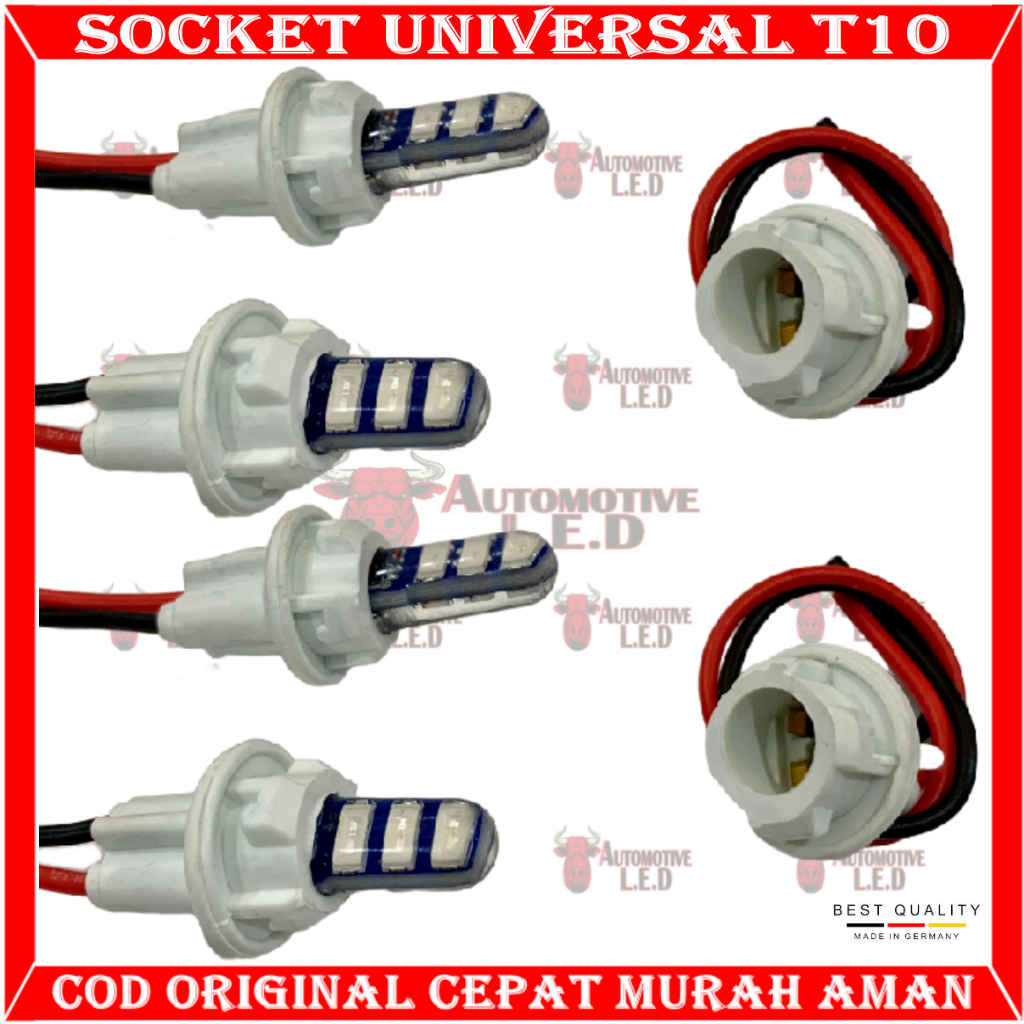 ORIGINAL SOCKET T10 UNIVERSAL MOTORCYCLE SIGNAL LIGHT FITTINGS T10 ...