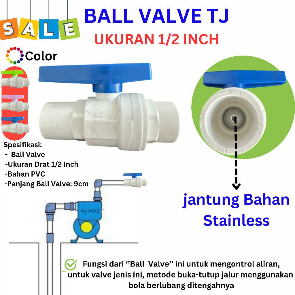Tj ball Valve PVC/stop Faucet Plastic Faucet/Wind 1/2 3/4 inch taiwan ...