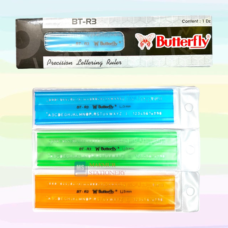 Butterfly Letter BT R3 Plastic Ruler/Plastic Ruler | Shopee Malaysia