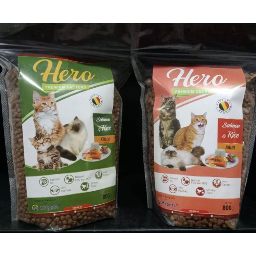 Hero CATFOOD Adult And Kitten 800 Gr/Dry Cat Food Dry Cat Food | Shopee ...