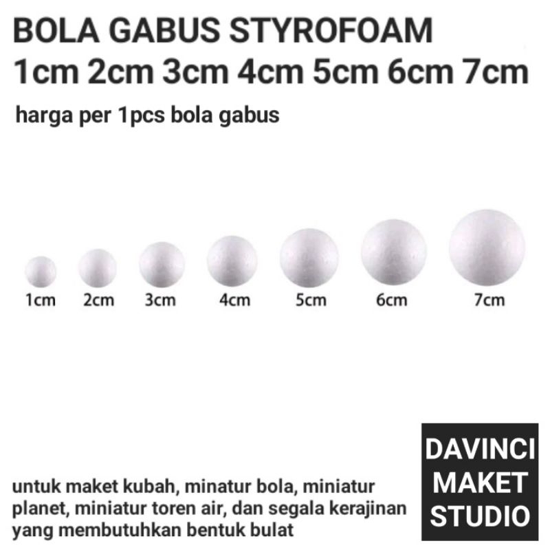 PUTIH Styrofoam Styrofoam Cork Ball Styroball - Styrofoam Ball Round ...