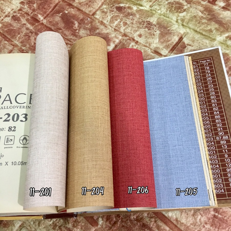 Plain MOTIF Wall WALLPAPER Fiber Fabric MODERN Color Variants SPACE ...