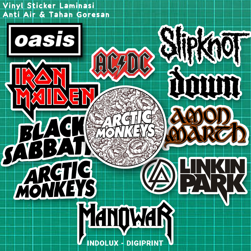 25pcs Sticker Metal Band Logo Vinyl Sticker Arctic Monkeys Waterproof ...