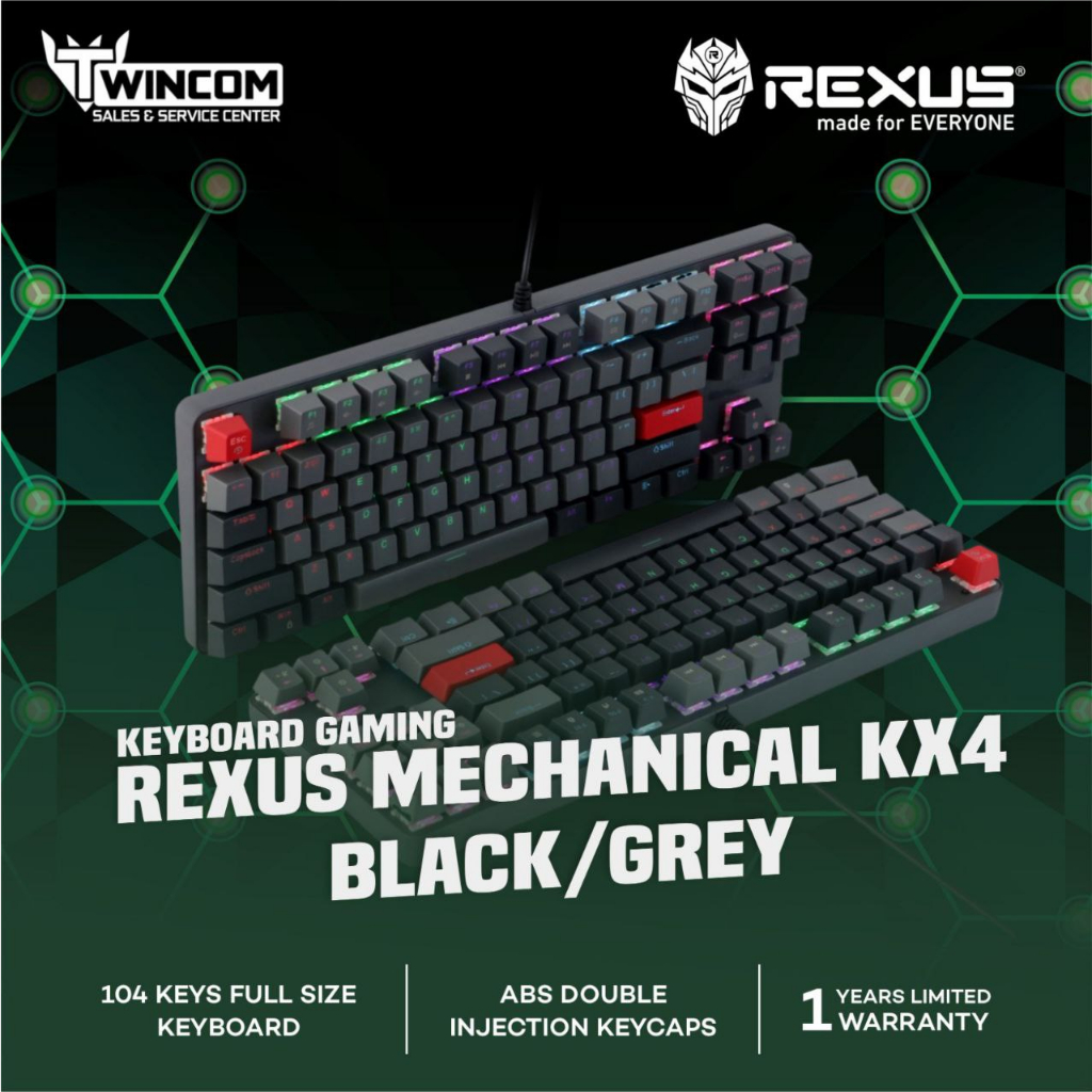 Best ORIGINAL REXUS MECHANICAL KX4 GAMING KEYBOARD with 1 YEAR GUARANTEE | Shopee Malaysia