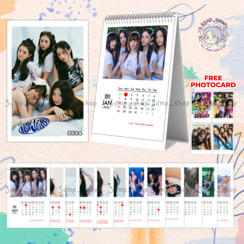 Sitting Calendar 2024 NEW JEANS | Shopee Malaysia