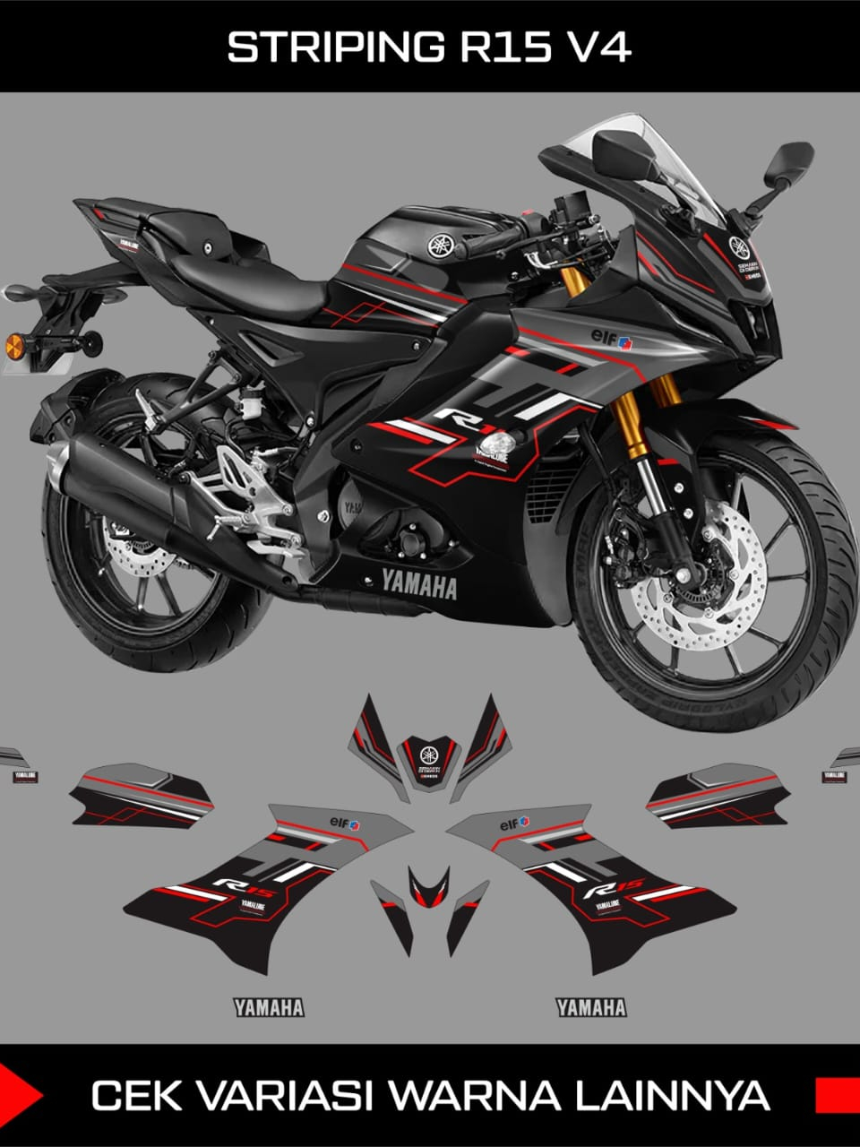 Motorcycle Striping r15 v4/sticker decal yamaha yzf r15 v4/sticker lis ...