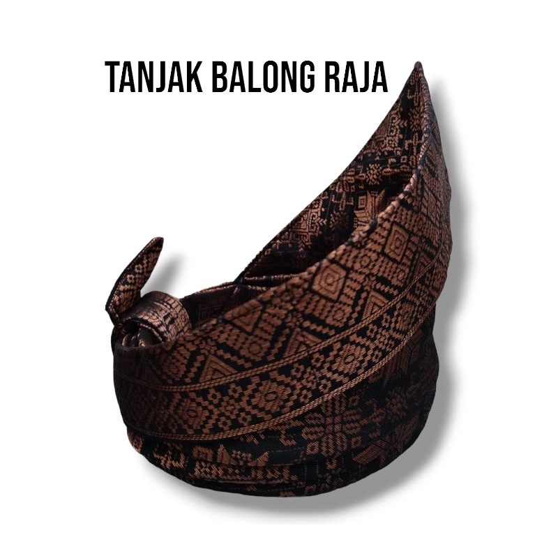 HITAM Tanjak MELAYU PREMIUM IKAT BALONG RAJA Knot Black Copper Slaves ...