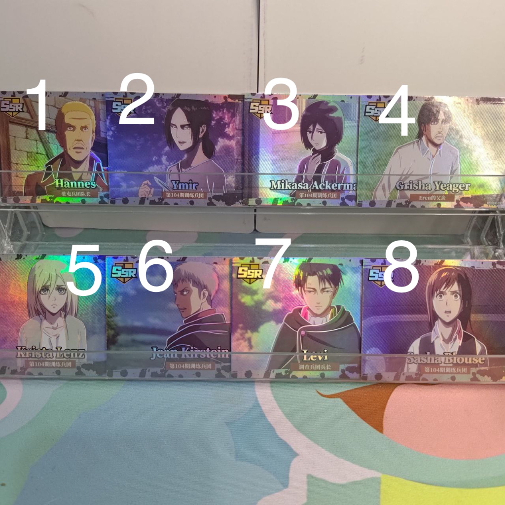 [OFFICIAL Licensed] Attack on Titan Card SSR Full Holo Original ...
