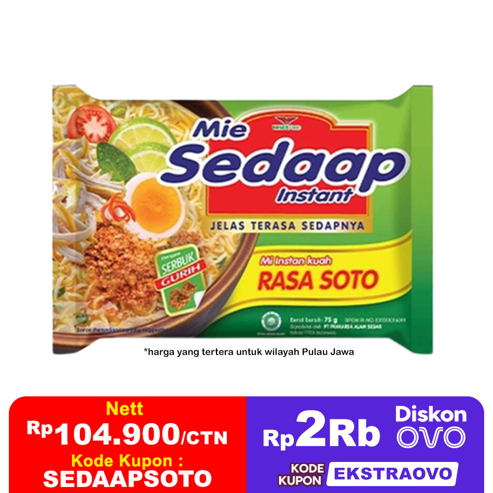 Sedaap Soto Instant Noodles 75G (Carton) | Shopee Malaysia