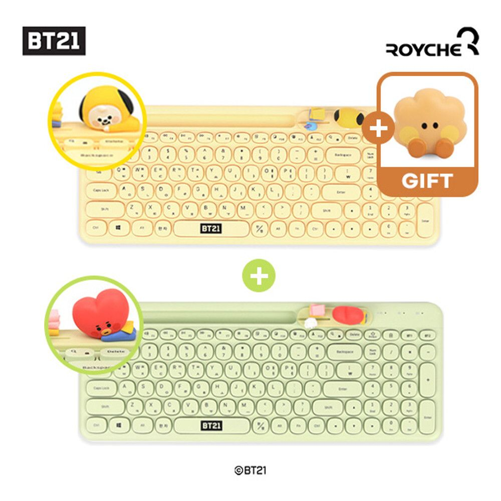 *PO [1+1] Bt21 Little Buddy Wireless Keyboard Bluetooth Multi Pairing BTS BT21 OFFICIAL ...