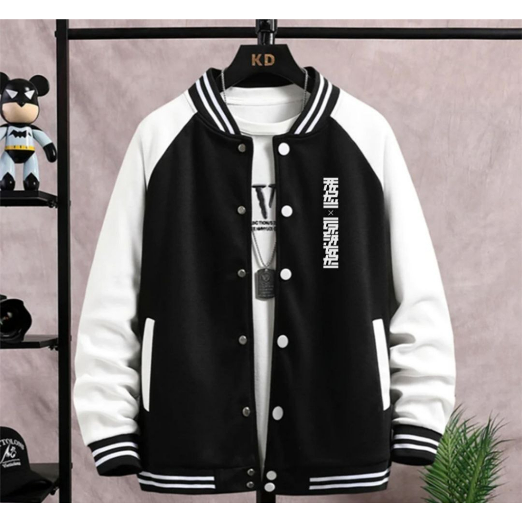 Baseball JACKET UNISEX VARSITY JACKET BIGSIZE OVERSIZE ALLSIZE JUMBO S ...