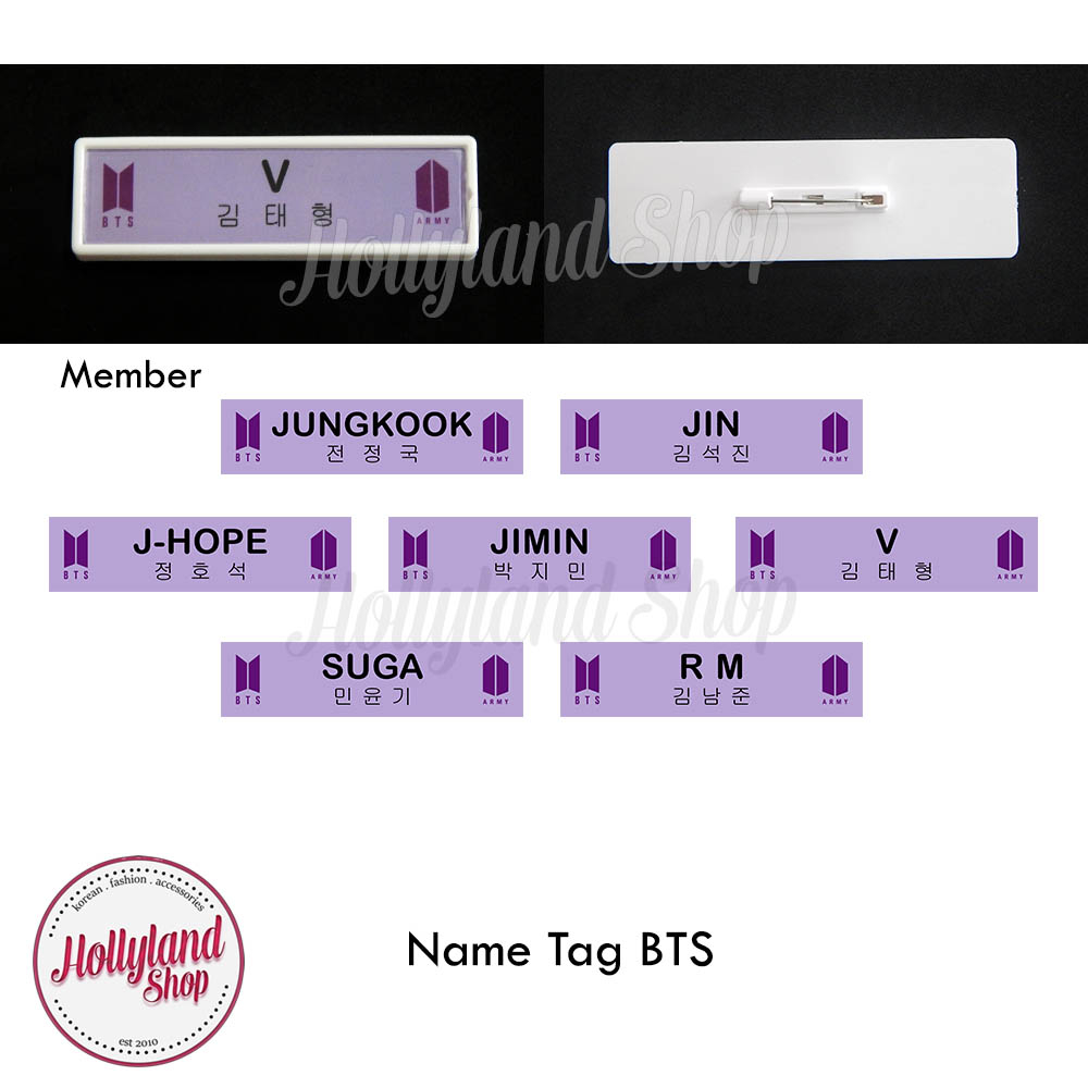 Bts Chest Name Tags (2pcs) | Shopee Malaysia