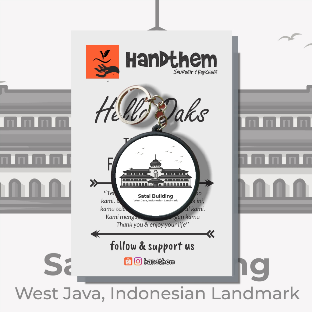 GANTUNGAN Round INDONESIAN KONIK KEYCHAINS/ Typical Indonesian Iconic ...