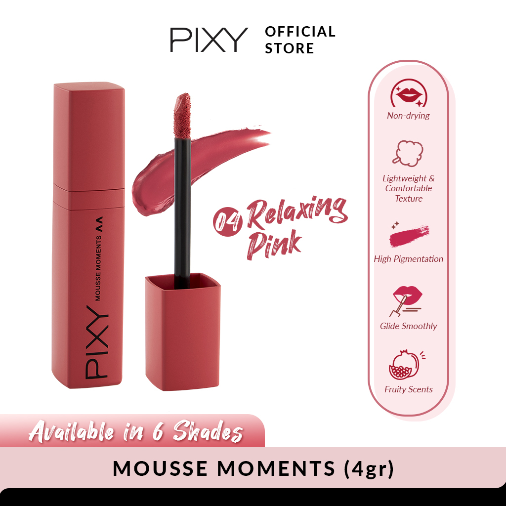 Pixy Mousse Moments Lipstick 04 Relaxing Pink 4gr ORIGINAL Pixy Lip ...