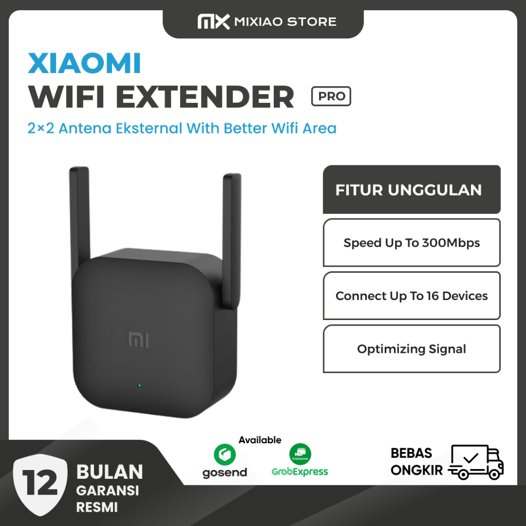 Xiaomi Mi Wifi Range Extender Pro 300Mbps Wifi Signal Booster Official ...