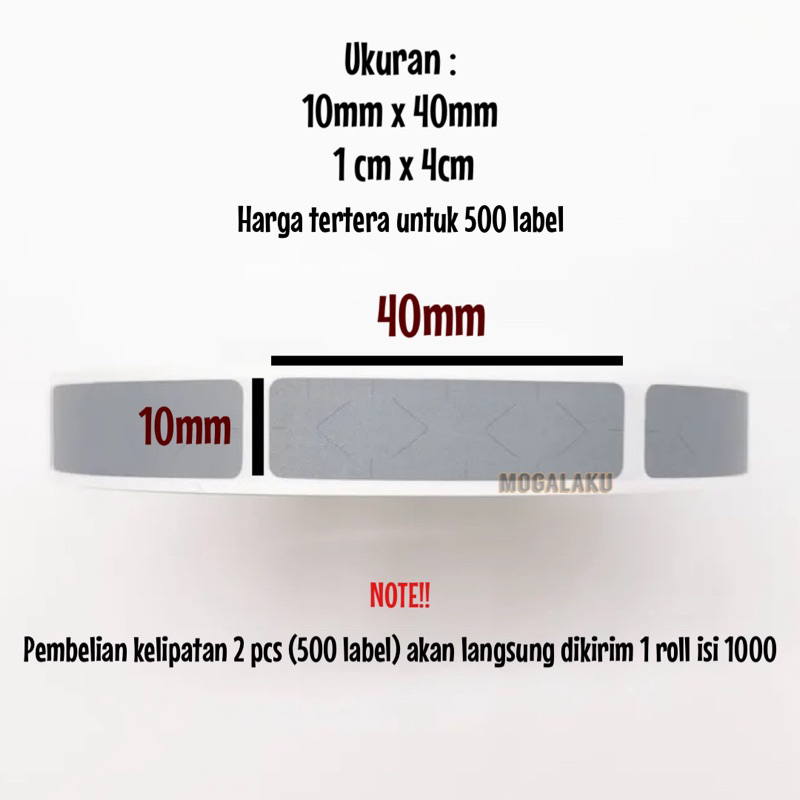10x40 mm 1x4cm scratch label rub label scratch sticker | Shopee Malaysia