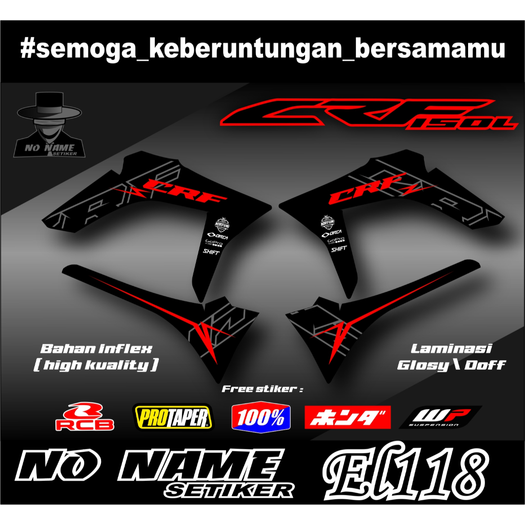 Sticker Sticker DECAL CRF 150l- (el118) Minimalist -Dekal CRF 150 L ...