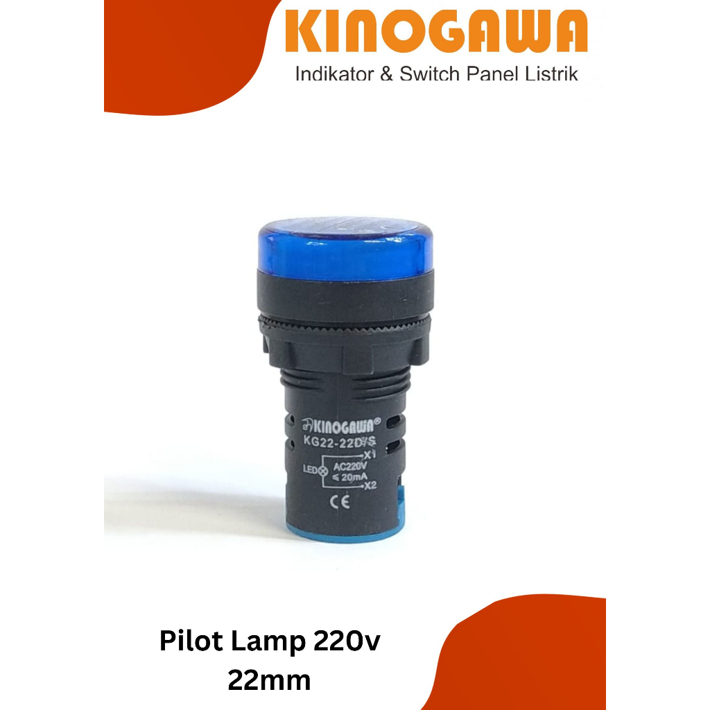 Pilot Lamp LED 22mm 220V Blue - Indicator Light AD22 | Shopee Malaysia