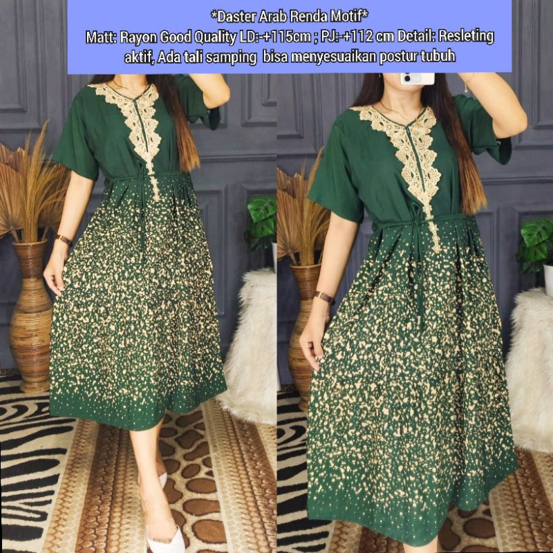 Luxurious Lace Arabic Daster Dress Ana Zipper BUSUI / Arabic Motif ...