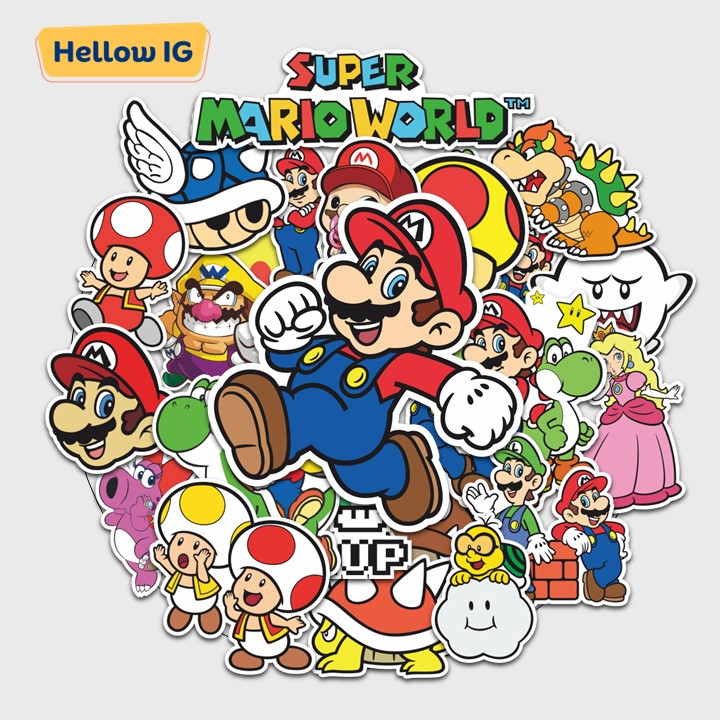 Sticker PACK | Mario BROS Sticker | Mario BROSS | Bottle Sticker ...