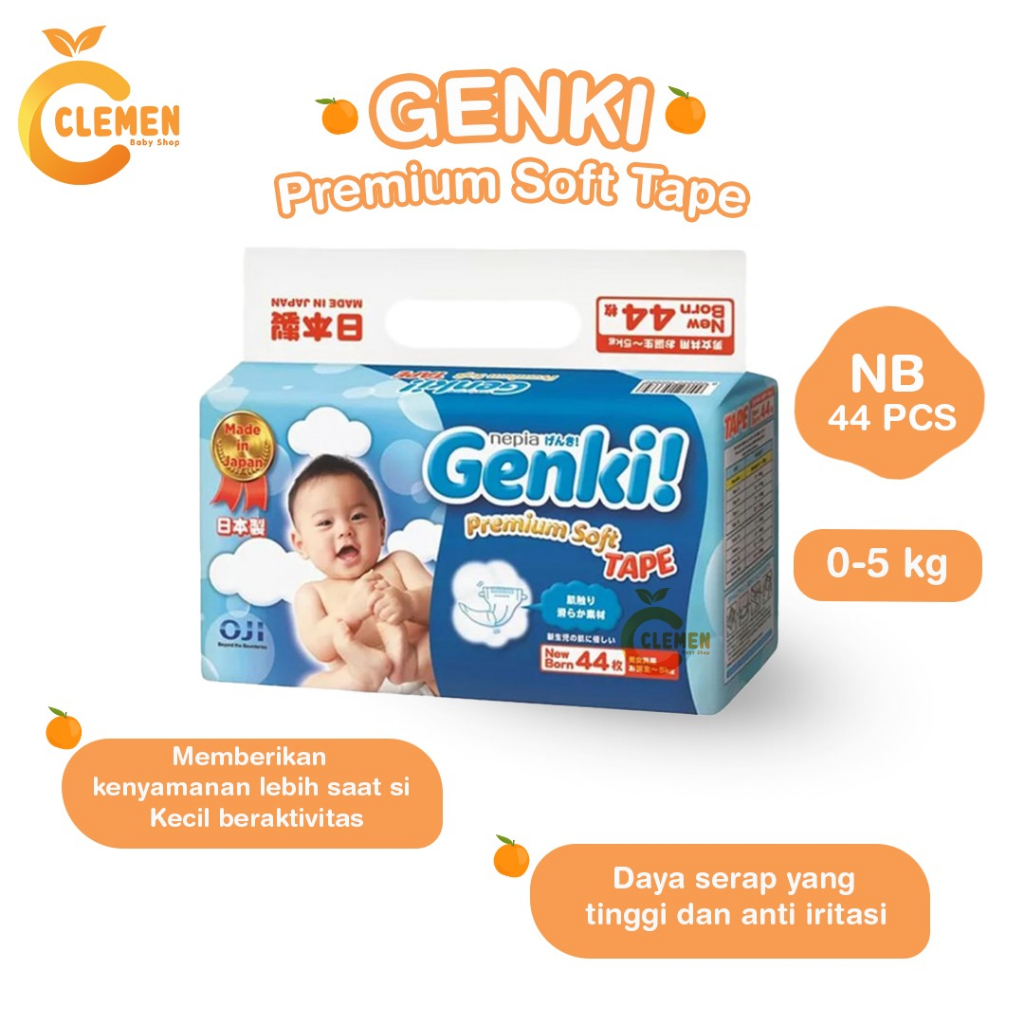 Nepia Genki Tape NB/Newborn (Contains 44 Pcs) | Shopee Malaysia
