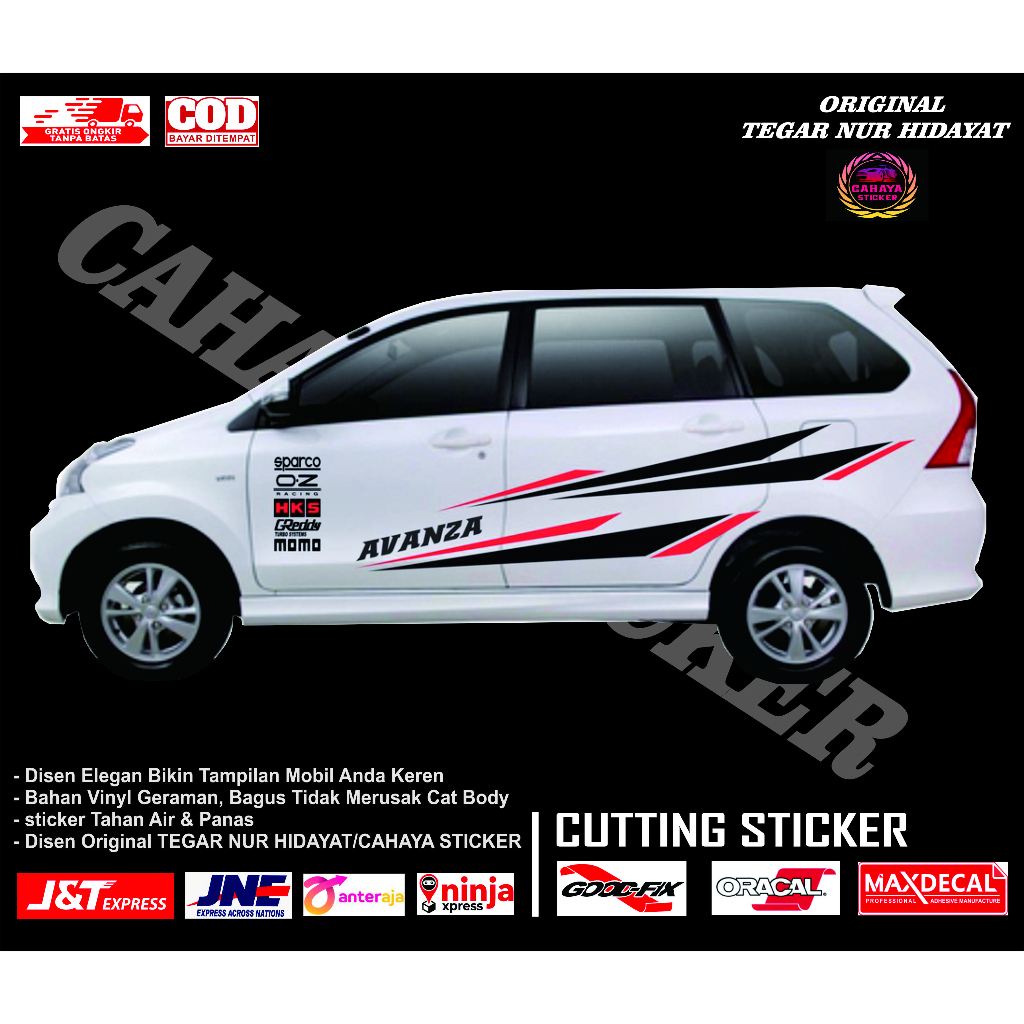 Toyota avanza car sticker, toyota avanza car trim sticker, avanza xenia ...
