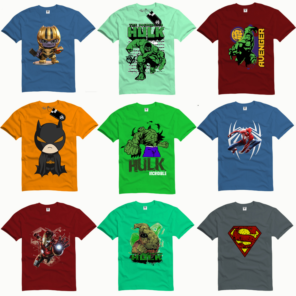 Dv Kids Brand Children's T-shirt, Hulk Superhero Motif, Cotton Combat ...
