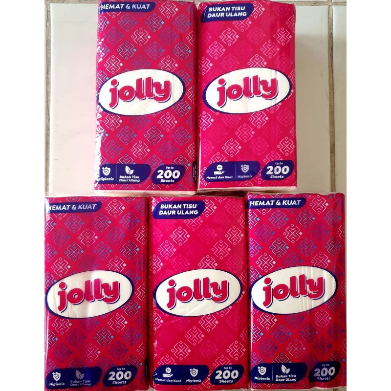 (Package Contains 5 pax) Jolly Tissue 200 sheets/sheets | Shopee Malaysia