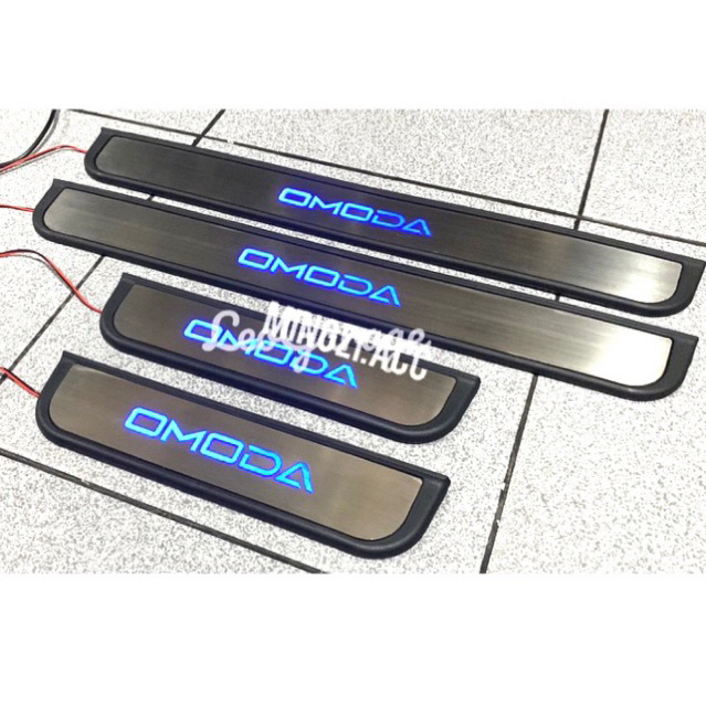 OMODA SIDE SCUFF SILLPLATE SIDE DOOR STEP SILPLATE BLUE LIGHT LED CHERY ...