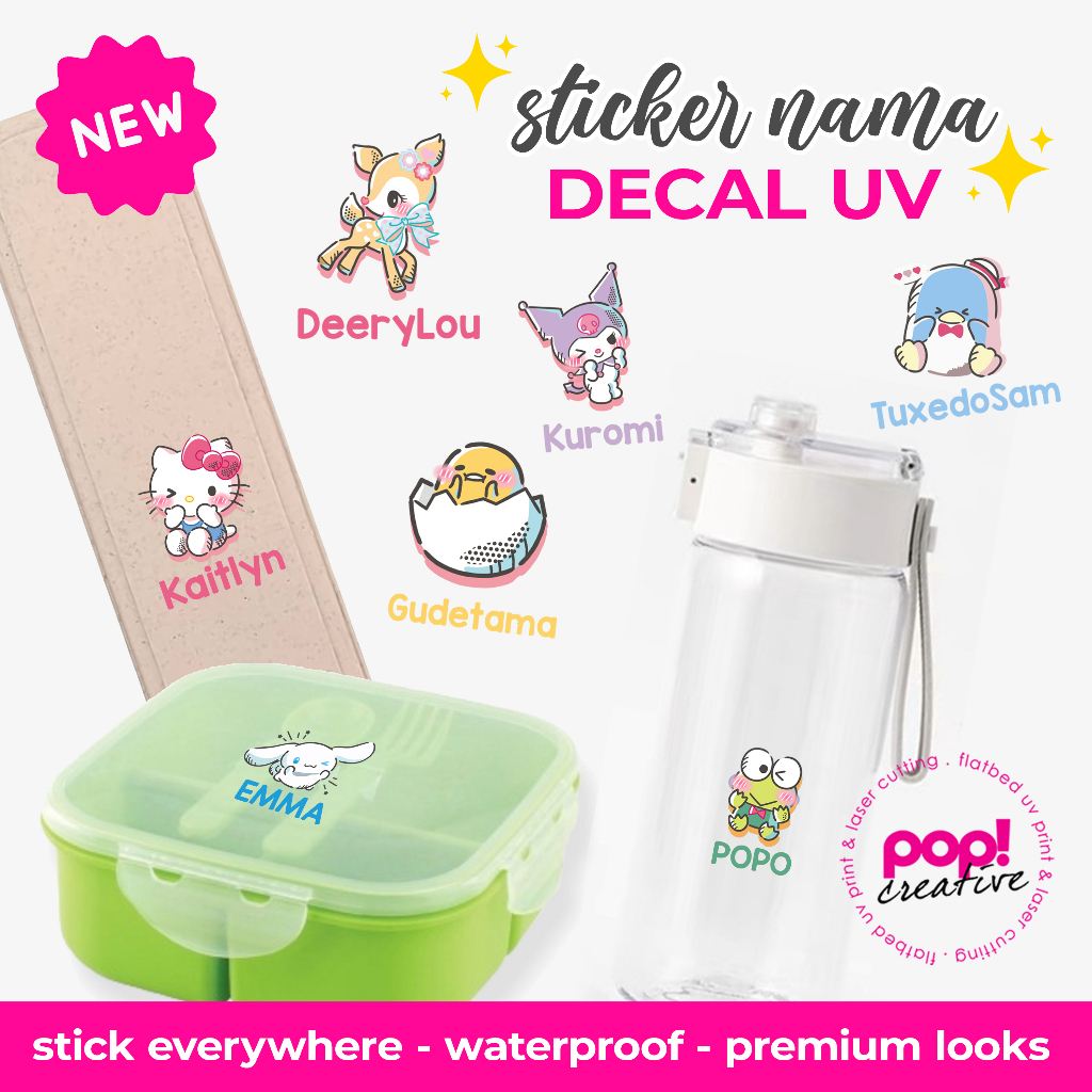 Uv Decal Name Sticker Custom Tattoo Sticker Name Sticker Decal Cute ...