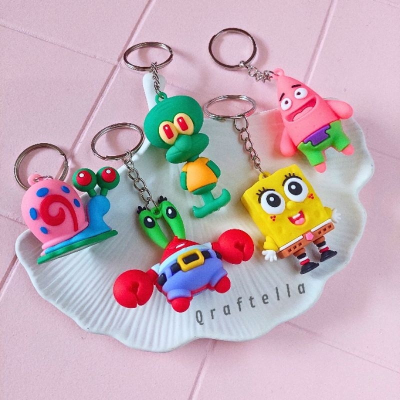 GANTUNGAN Spongebob Squarepants/Patrick/Squidward/Mr. Keychain Krab ...