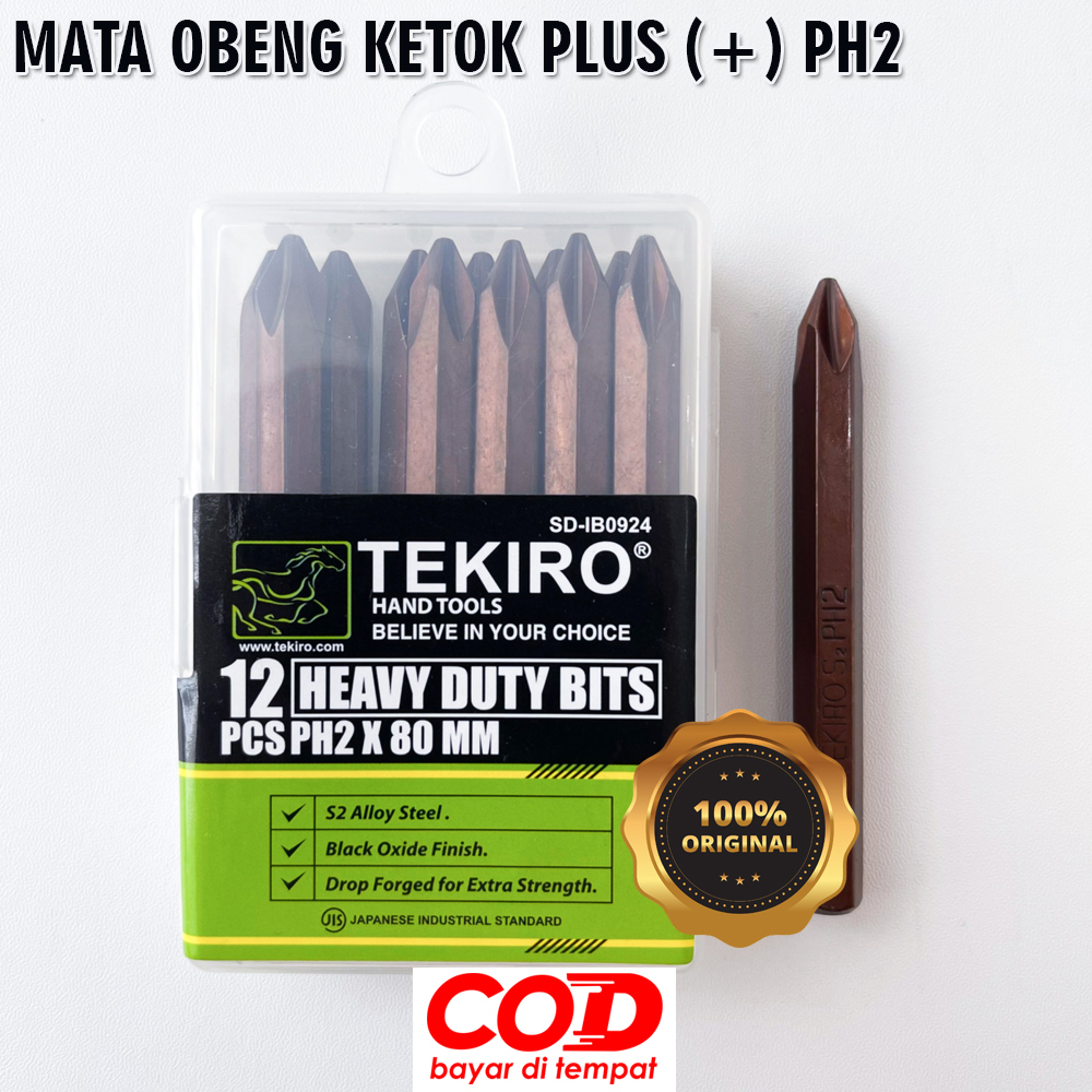 MATA Tekiro KETOK SCREWDRIVER BIT PLUS (+) PH2 / HEAVY DUTY IMPACT BIT ...