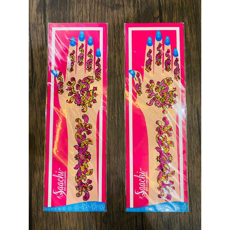 Heena Instant Henna Stickers Pair of Henna Paste Stickers | Shopee Malaysia