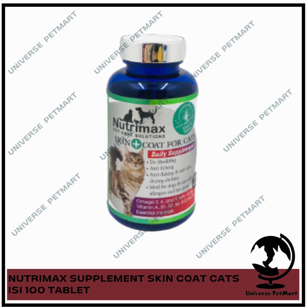 Nutrimax Shine Fur Skin Vitamin Supplement Skin Coat Cat Contents 100 ...