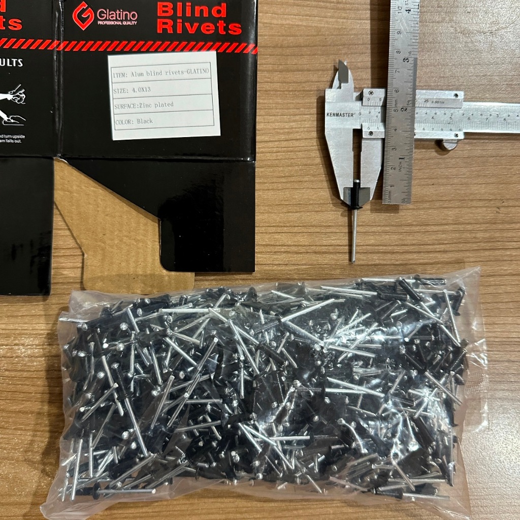 Rivet Nails Blind Rivet 550 Black Brown White 4 MM x 12,7 MM | Shopee ...