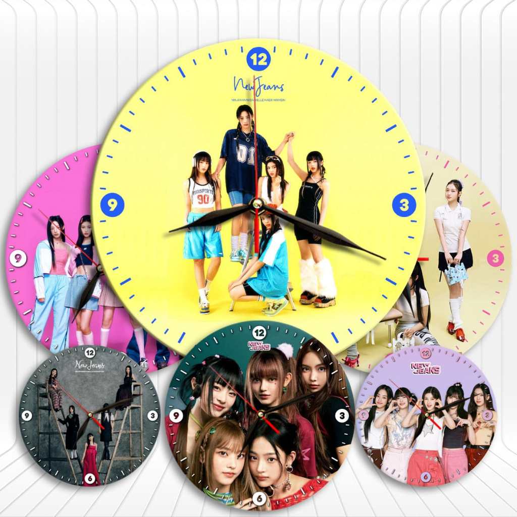 KAYU K-pop Wood Motif Wall Clock NewJeans Aesthetic birthday gift ...