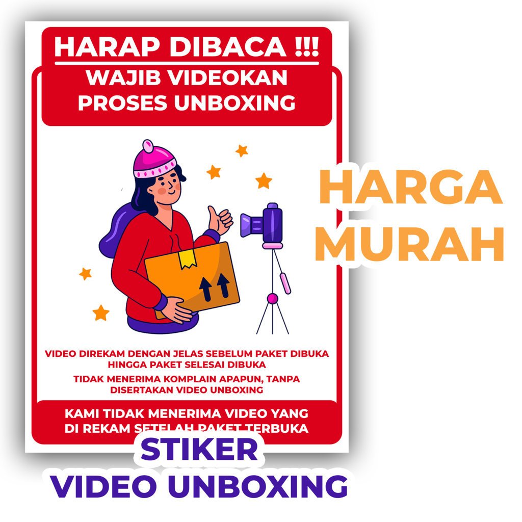 Sticker Labels Must Be Video Unboxing Stickers | Shopee Malaysia