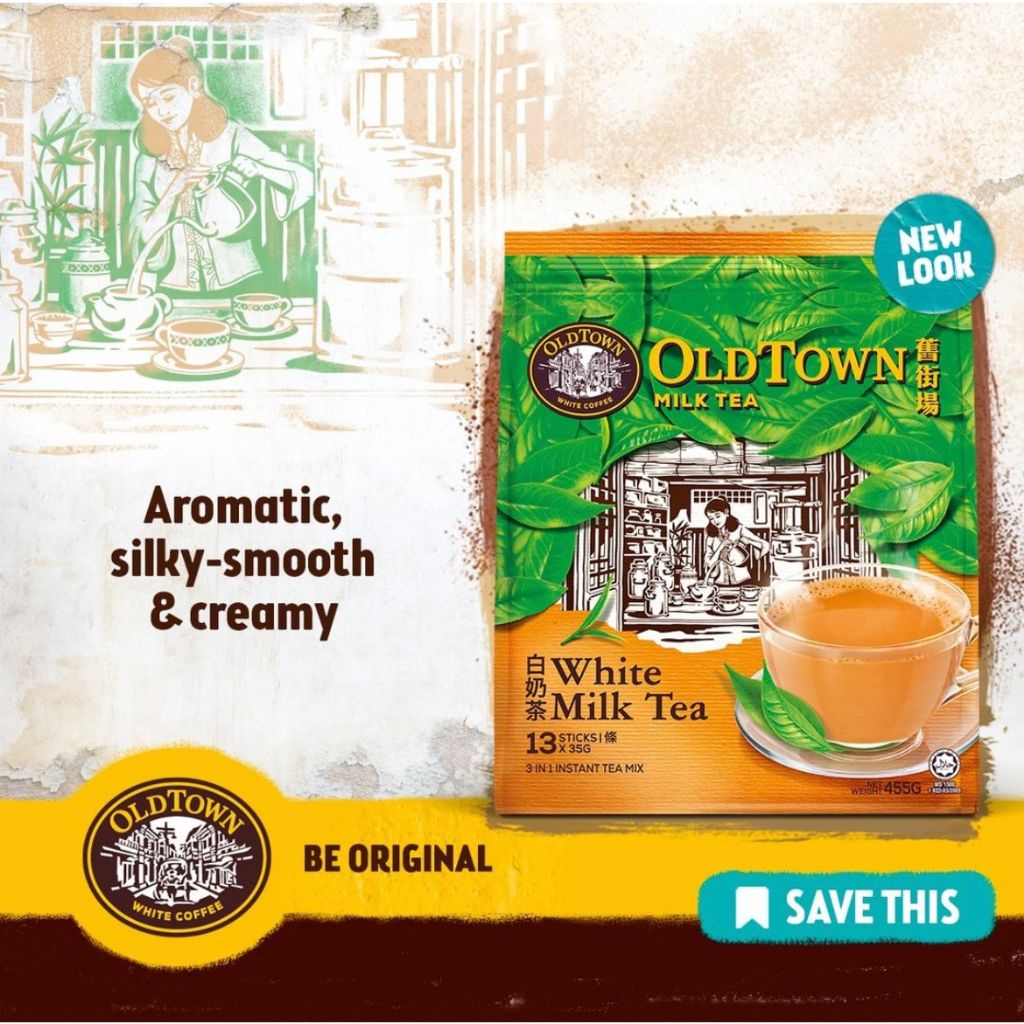 OLDTOWN WHITE COFFEE WHITE MILK TEA NEW PACK | Shopee Malaysia