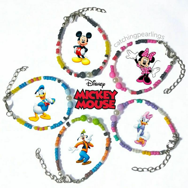 Mickey Mouse Bead Bracelet/Beads Bracelets Inspired by Mickey Mouse ...