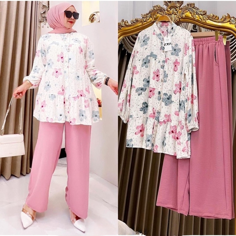 Tiana ONE SET - MUSLIMAH WOMEN'S SET WITH RECENT MOTIFS | Shopee Malaysia