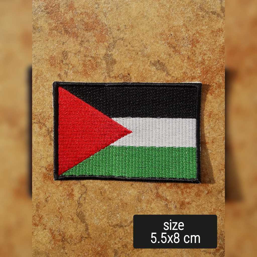Palestine FLAG FABRIC EMBROIDERY FLAG PALESTINE PATCH SMALL | Shopee Malaysia