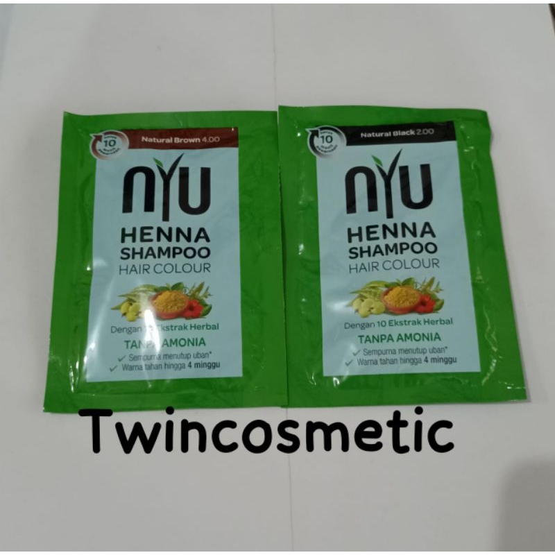 Nyu Henna SHAMPOO Hair Color Sachet 20ml | Shopee Malaysia