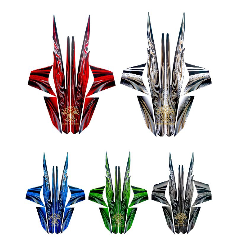 Yamaha Vega ZR 2011 Standard Motorcycle Striping Lis Sticker | Shopee ...