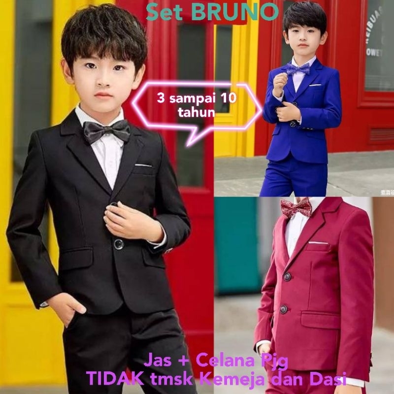 KATUN HITAM Bps BRUNO Children's Suit Set 3-9 Years+Trousers Black ...