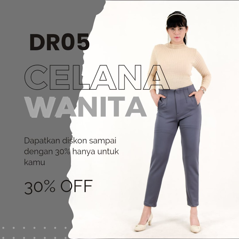 Paspol POCKET HIGHWAIST SCUBA TROUSERS | Shopee Malaysia