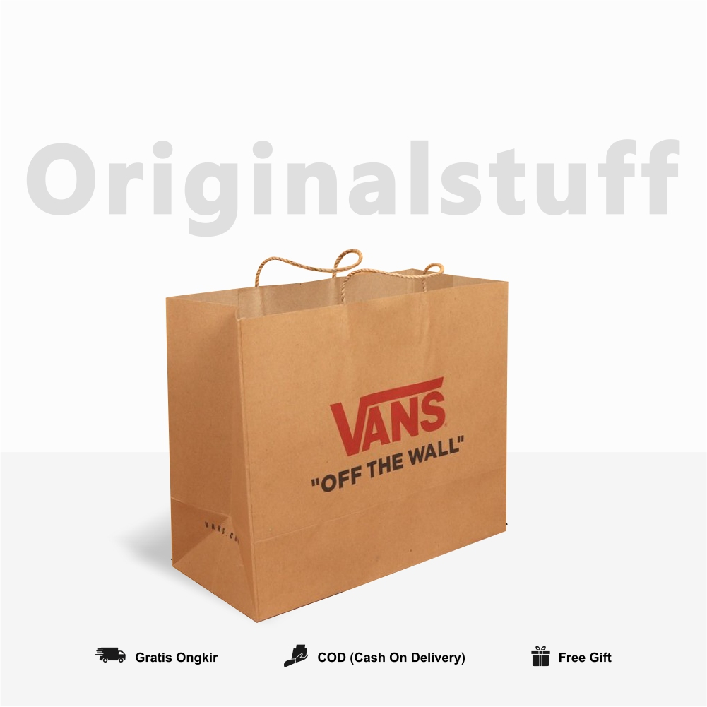 Plain Brown Vans Paper Bag Vans Tote Bag Plain Brown Paper Bag | Shopee ...