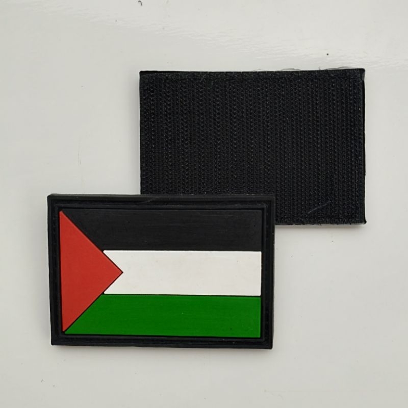 Palestine Flag logo rubber patch - velcro rubber emblem patch | Shopee Malaysia